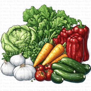 Vegetable Garden Clipart | 10 High Quality Jpgs | Digital Download ...
