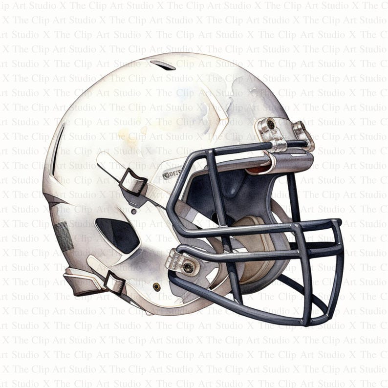 Football Helmet Clipart 10 High Quality Jpgs Digital Download Card ...