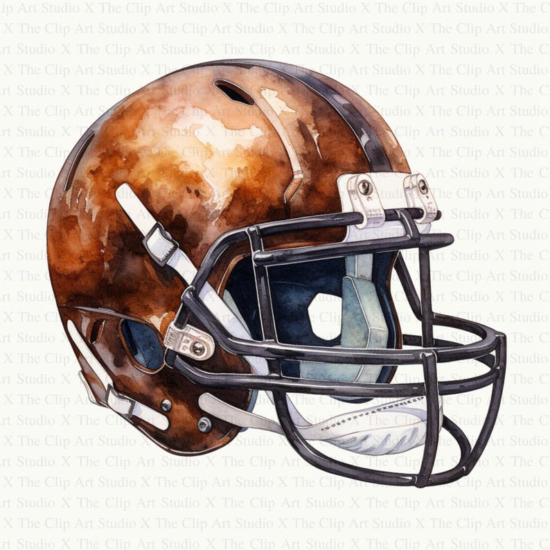 Football Helmet Clipart | 10 High Quality Jpgs | Digital Download ...