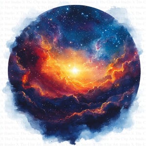 Watercolor Galaxy Backgrounds | 10 High Quality Jpgs | Digital Download ...