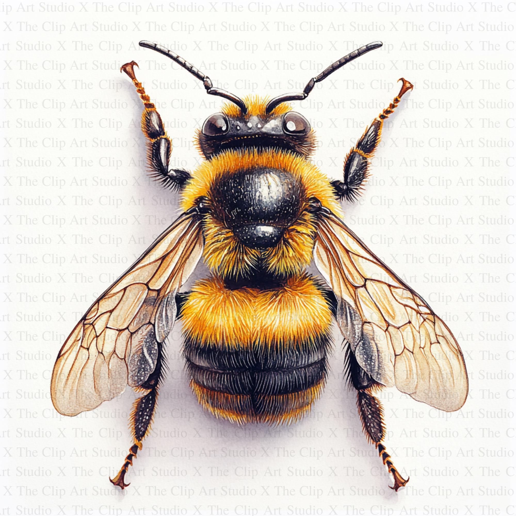 Buzzing Bees Clipart | 10 High Quality Jpgs | Digital Download ...