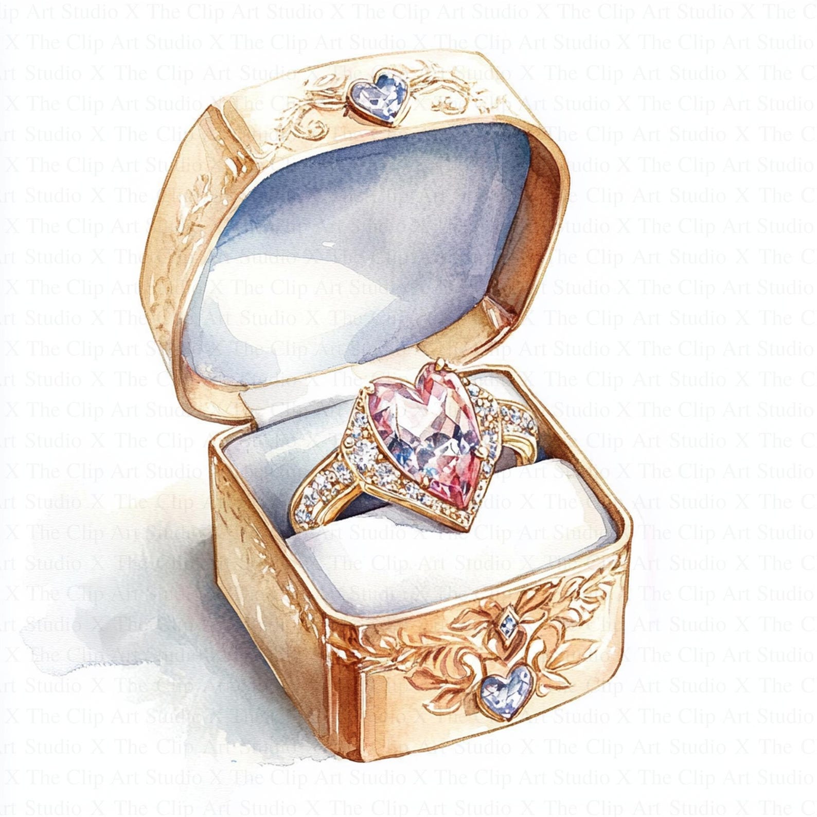Engagement Ring Box Clipart | 10 High Quality JPG | Digital Download ...