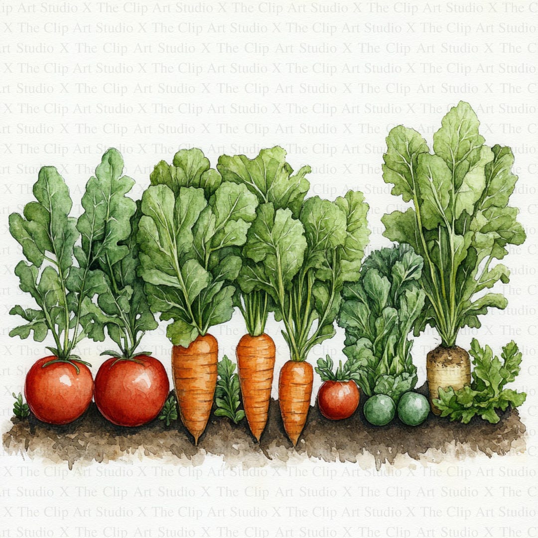 Vegetable Garden Clipart | 10 High Quality Jpgs | Digital Download ...