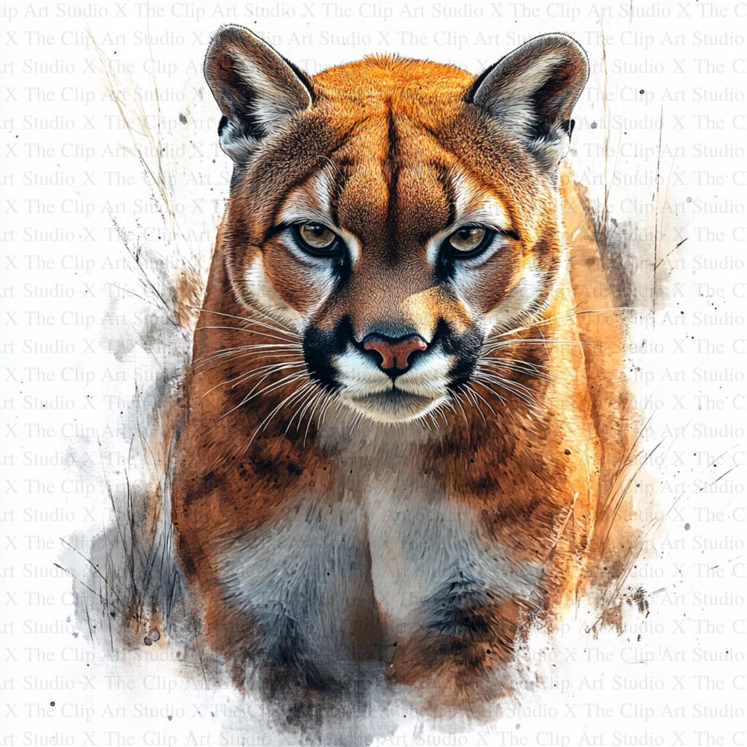 Cougar Clipart | 10 High Quality Jpgs | Digital Download | Nursery Art ...