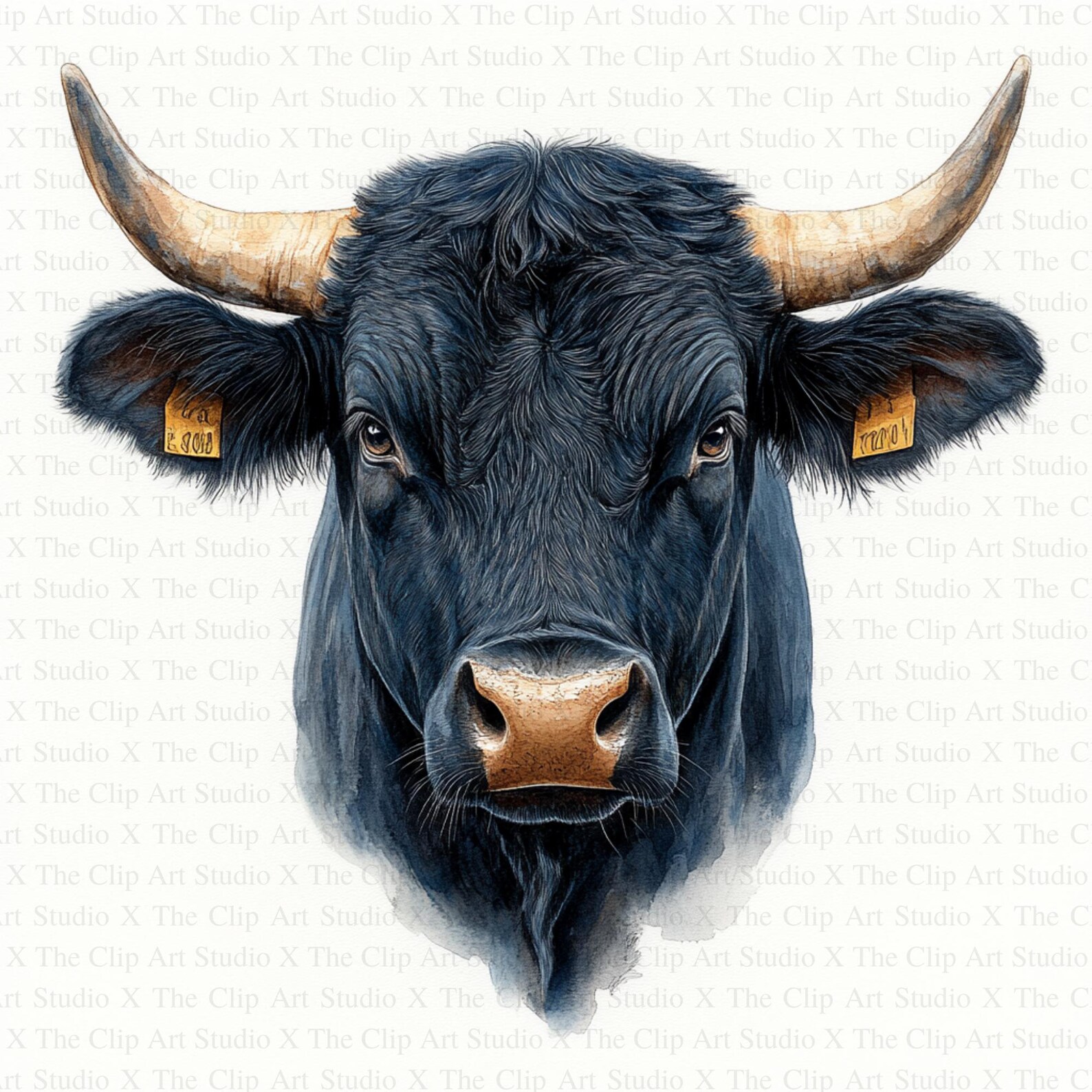 Bull Clipart | 10 High Quality Jpgs | Instant Digital Download ...