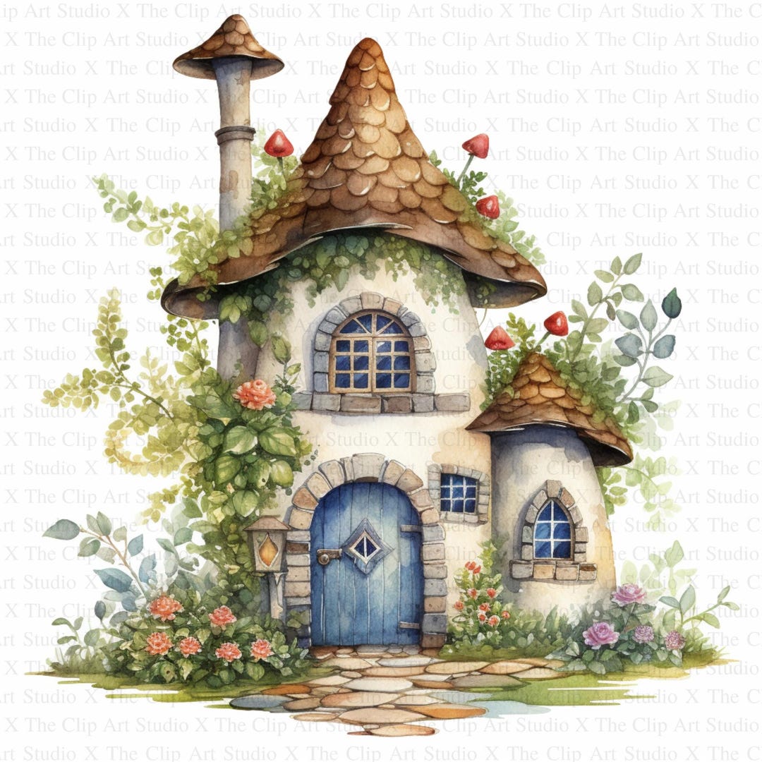 Little Fairy House Clipart | 10 High Quality Jpgs | Digital Download ...