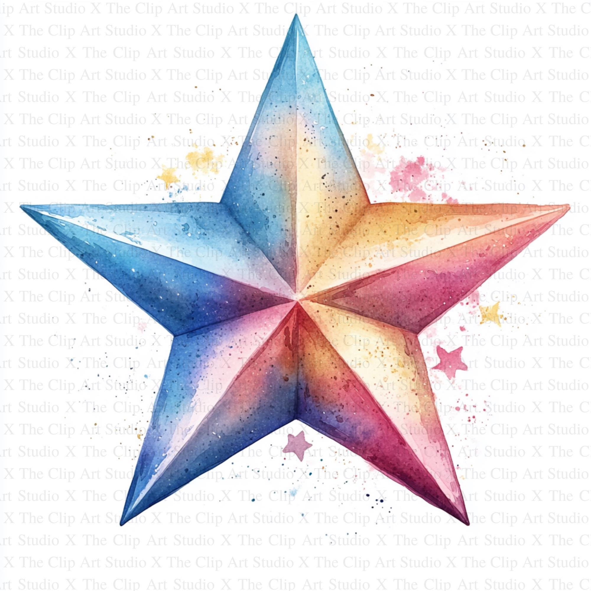 Star Clipart | 10 High Quality Jpgs | Digital Download | Card Making ...