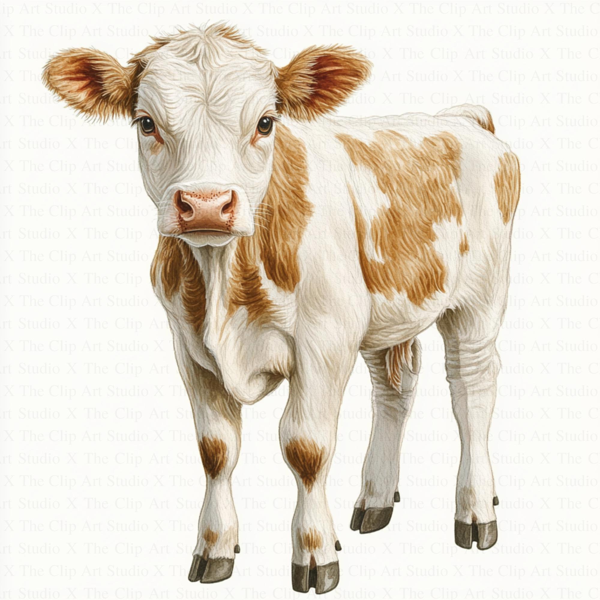 Cow Clipart | 10 High Quality Jpgs | Digital Download | Farm Clipart ...