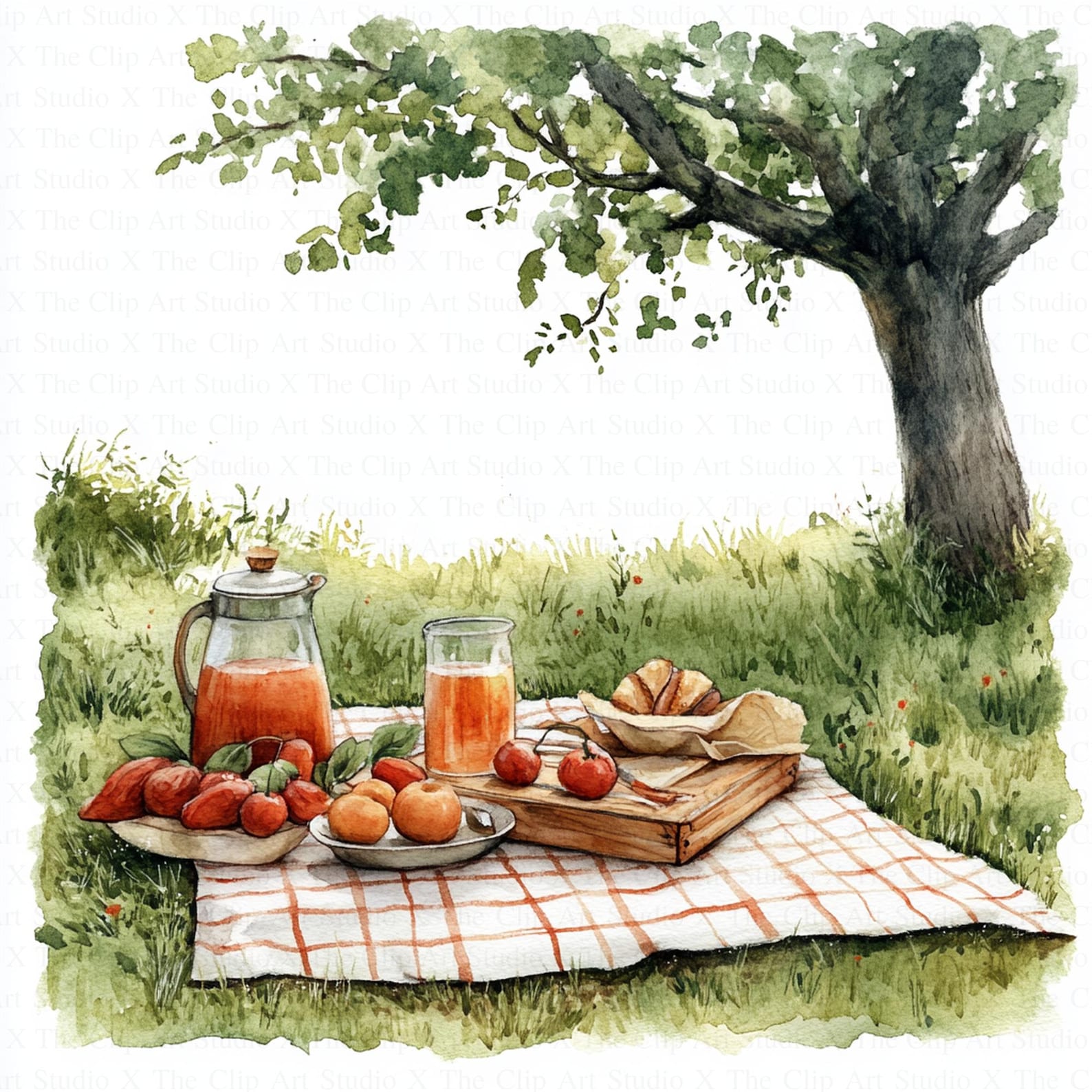 Spring Picnic Clipart | 10 High Quality Jpgs | Digital Download ...