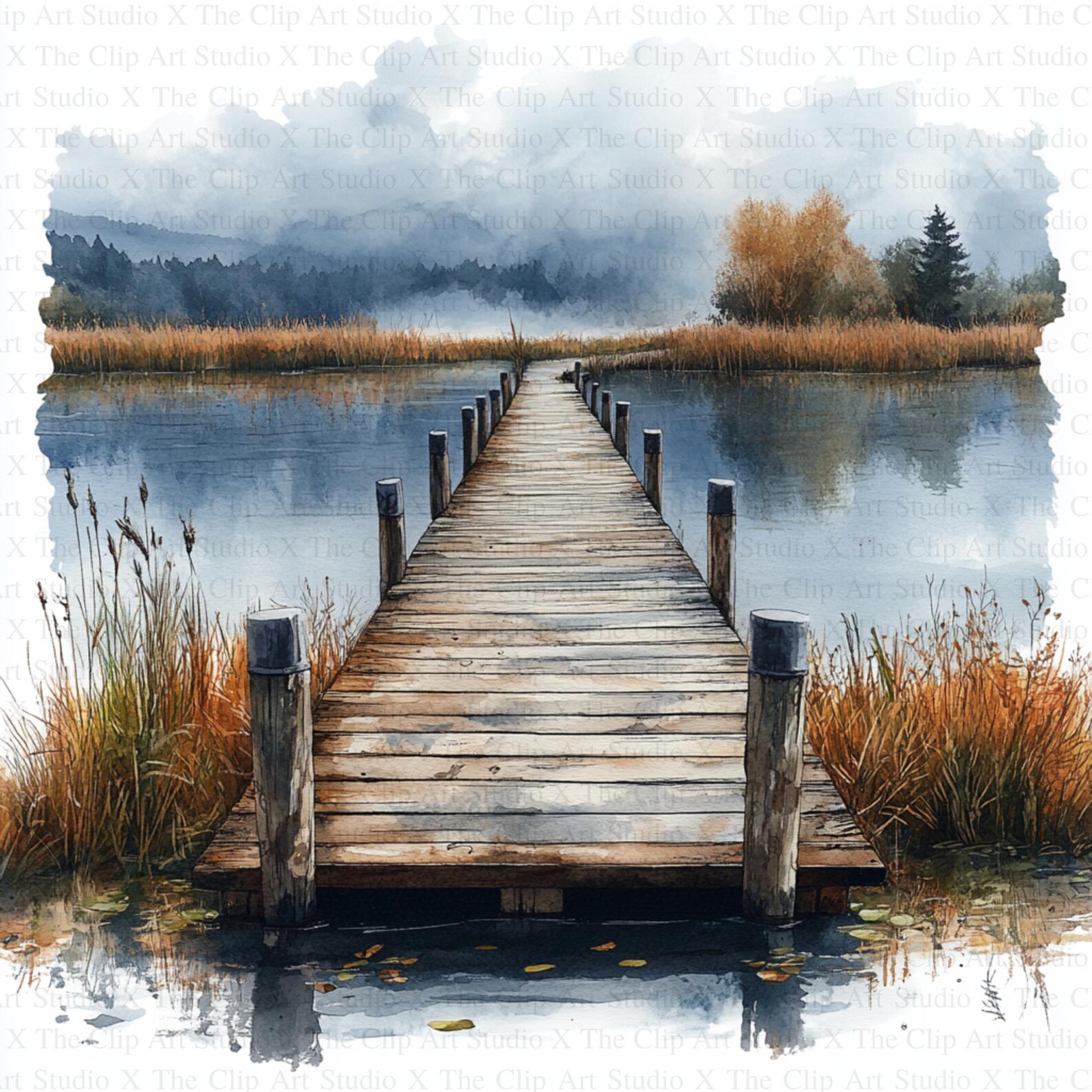 Pond Dock Clipart | 10 High Quality Jpgs | Digital Download | Card ...