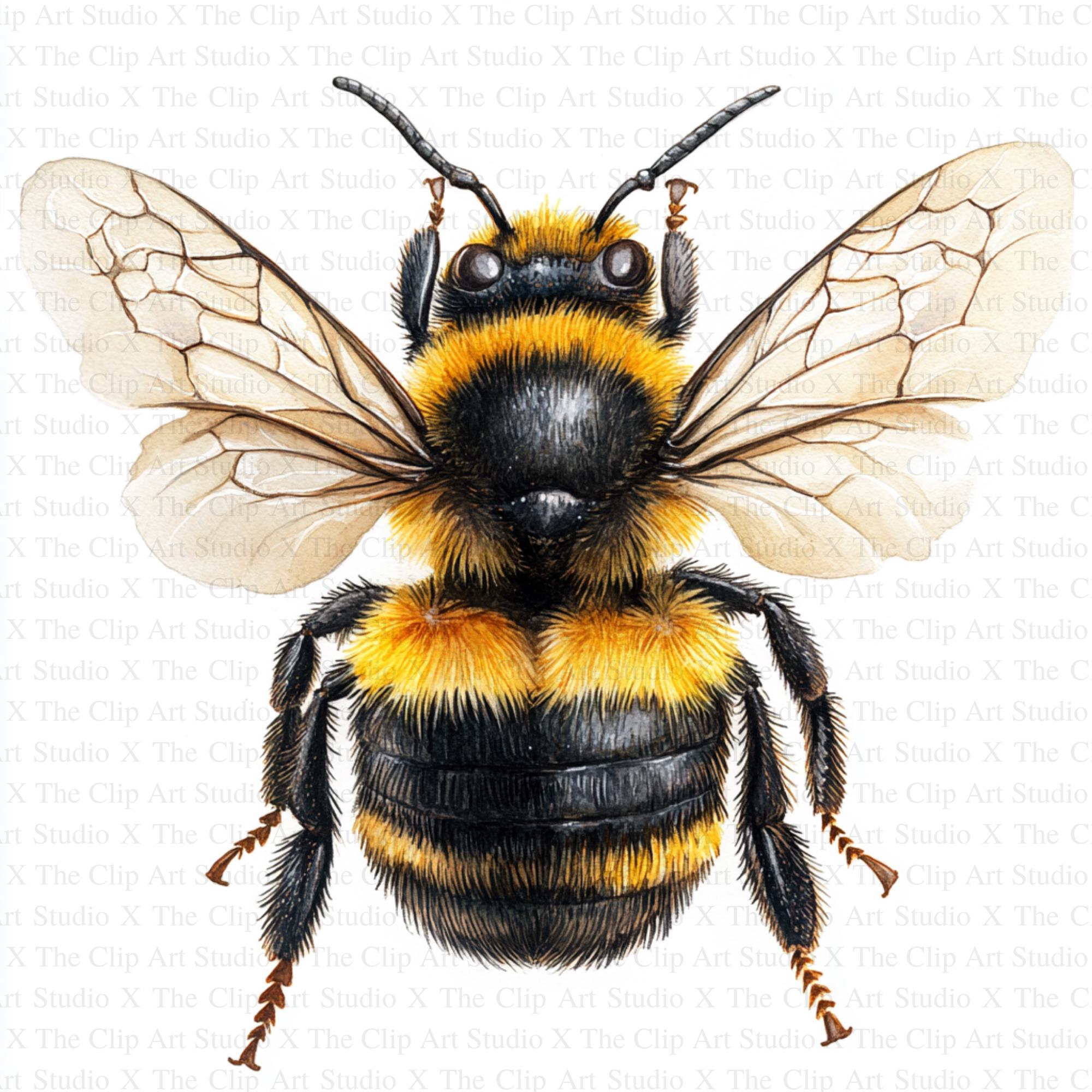 Buzzing Bees Clipart | 10 High Quality Jpgs | Digital Download ...