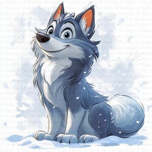 Wolf in Winter Clipart | 10 High Quality Jpgs | Digital Download ...