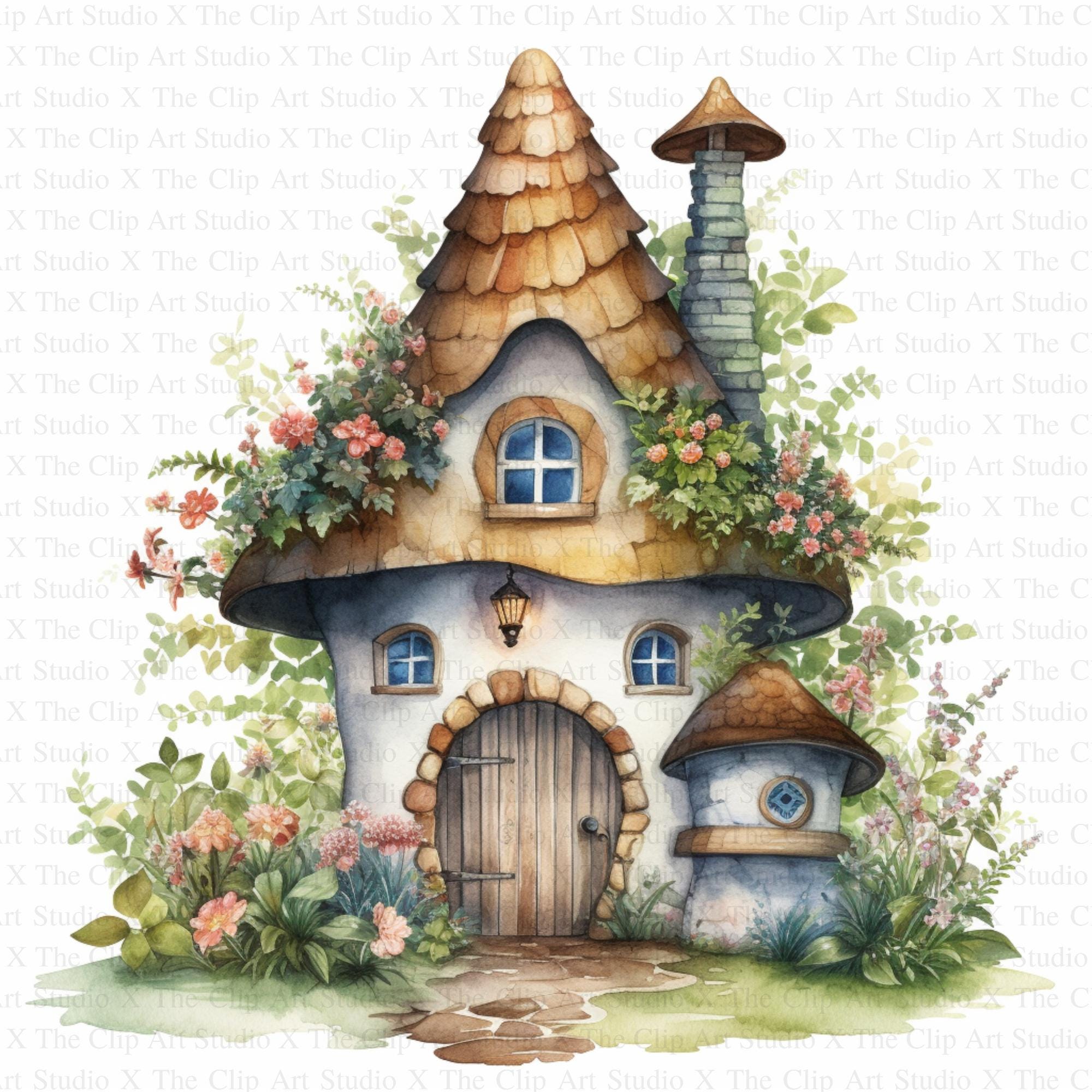 Little Fairy House Clipart | 10 High Quality Jpgs | Digital Download ...