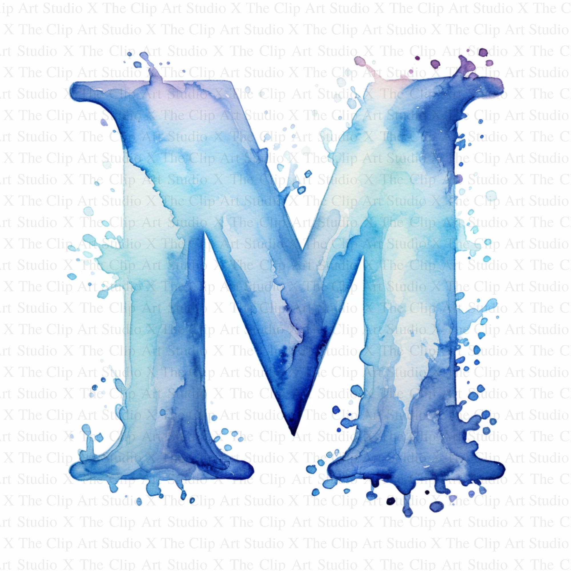 Vintage Letter M Clip Art