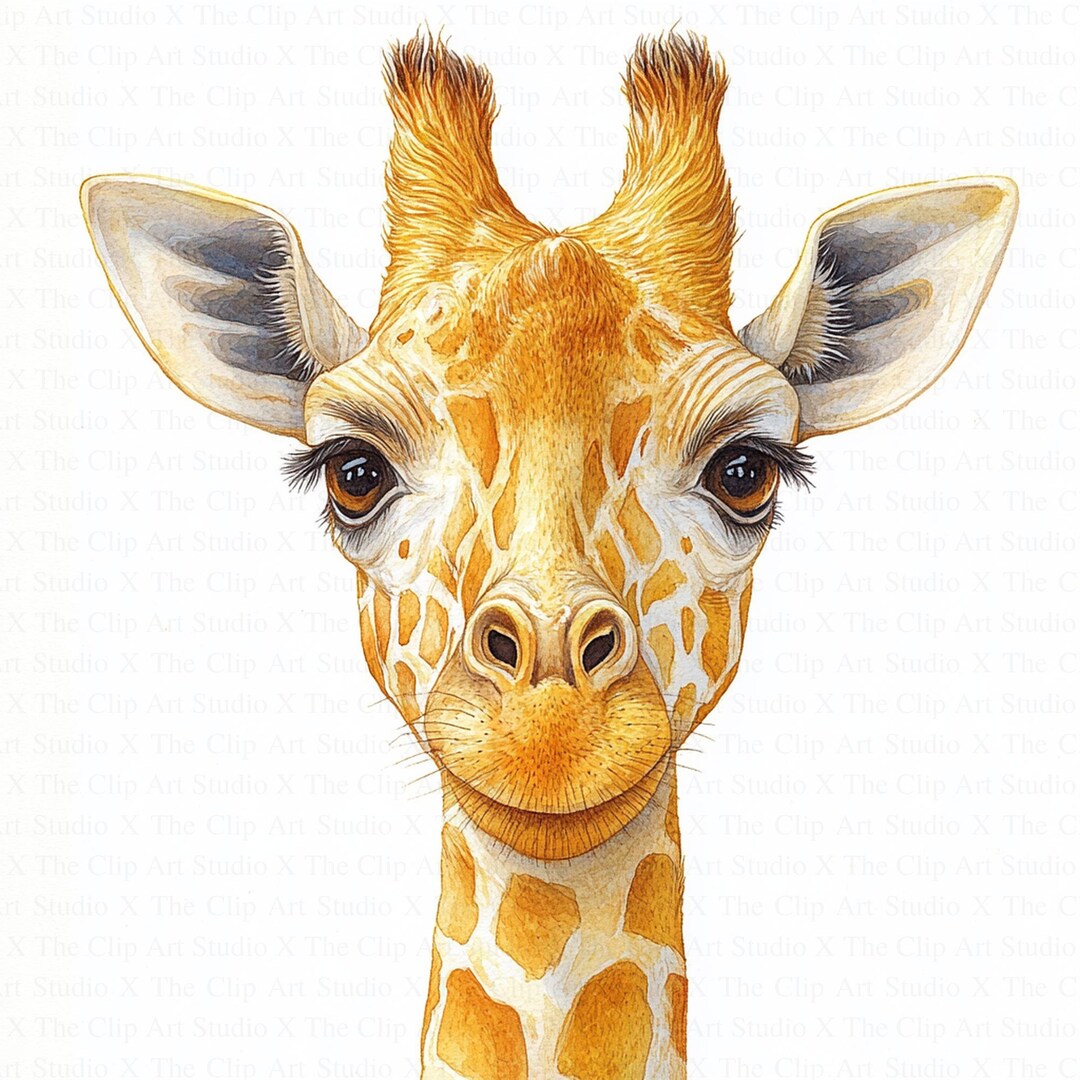 Golden Giraffe Clipart | 10 High Quality Jpgs | Digital Download ...