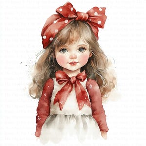 Christmas Vintage Little Girl Clipart | 10 High Quality Jpgs | Digital ...
