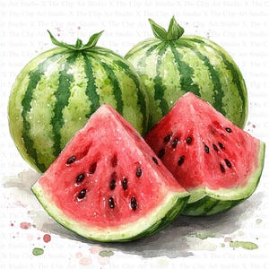 Watermelon Clipart | 10 High Quality Jpgs | Nursery Art | Clip Art ...