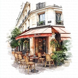 Paris Cafe Clipart | 10 High Quality Jpgs | Digital Download | Vintage ...