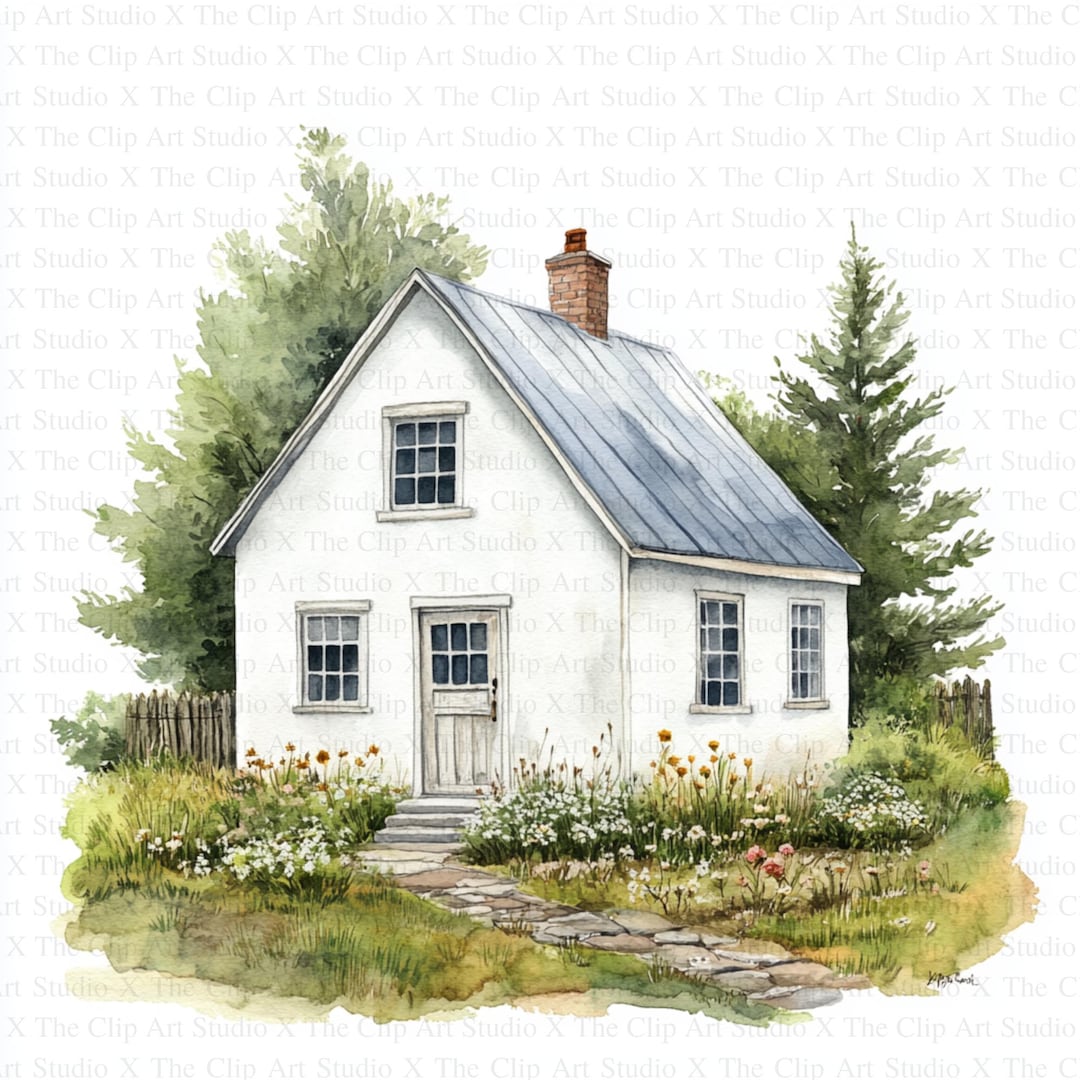 Farmhouse Clipart | 10 High Quality Jpgs | Digital Download ...