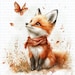 Fox and Butterfly Clipart | 10 High Quality Jpgs | Digital Download ...