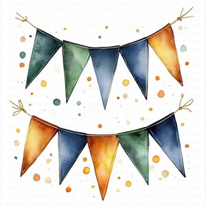 Party Bunting Clipart | 10 High Quality Jpgs | Digital Download ...