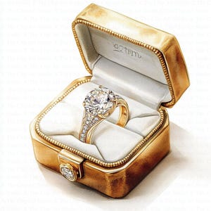 Engagement Ring Box Clipart | 10 High Quality JPG | Digital Download ...