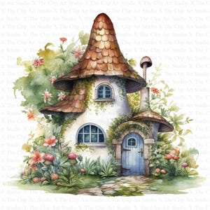 Little Fairy House Clipart | 10 High Quality Jpgs | Digital Download ...