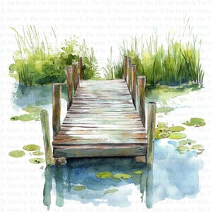 Pond Dock Clipart | 10 High Quality Jpgs | Digital Download | Digital ...