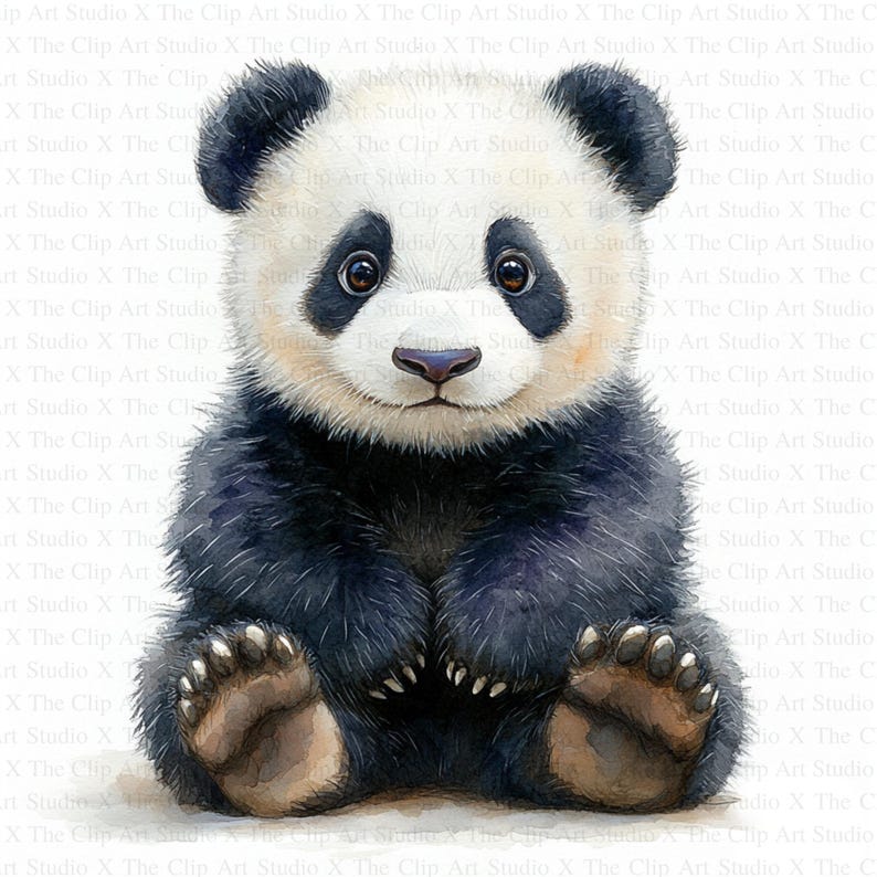 Panda Clipart | 10 High Quality Jpgs | Digital Download | Printable ...