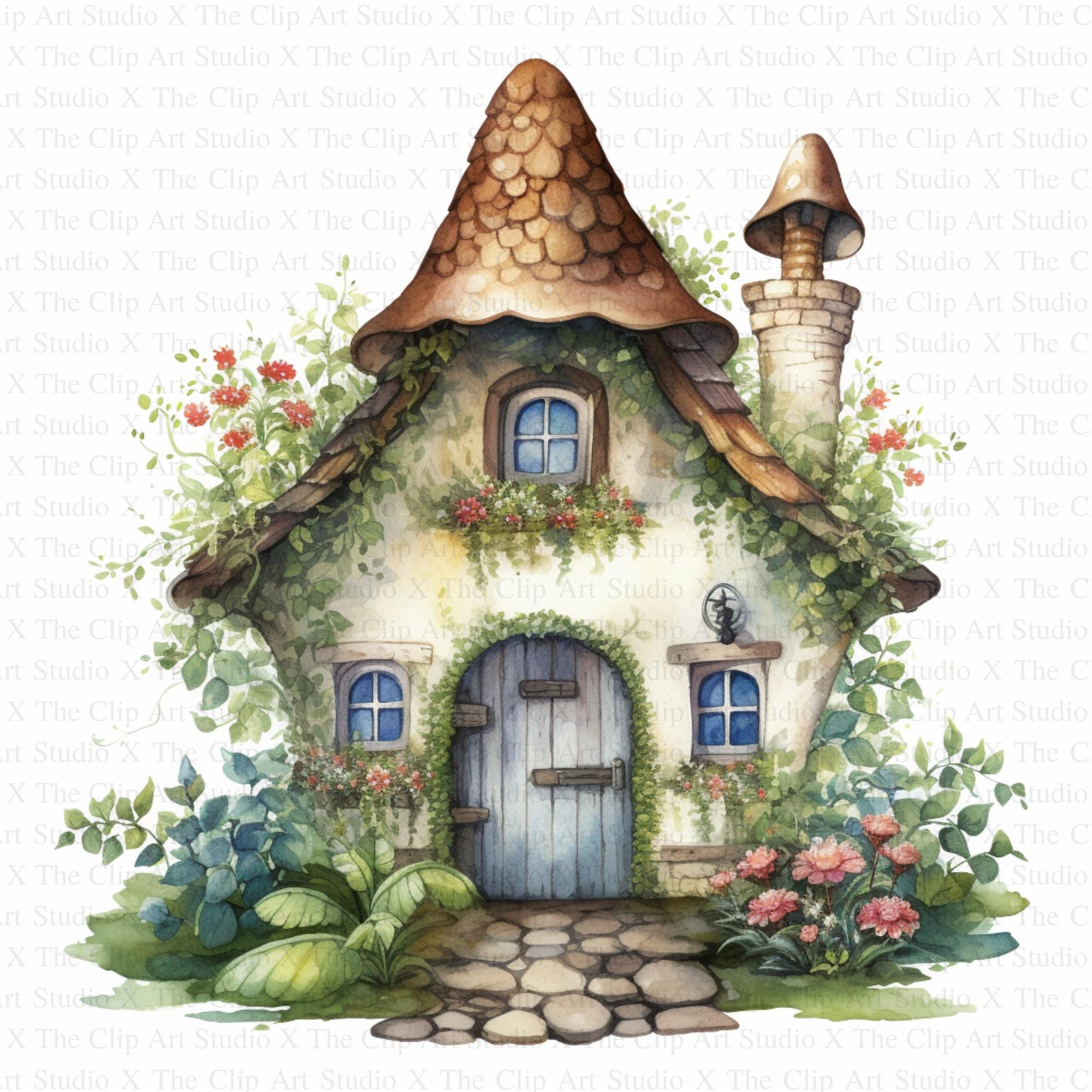 Little Fairy House Clipart | 10 High Quality Jpgs | Digital Download ...