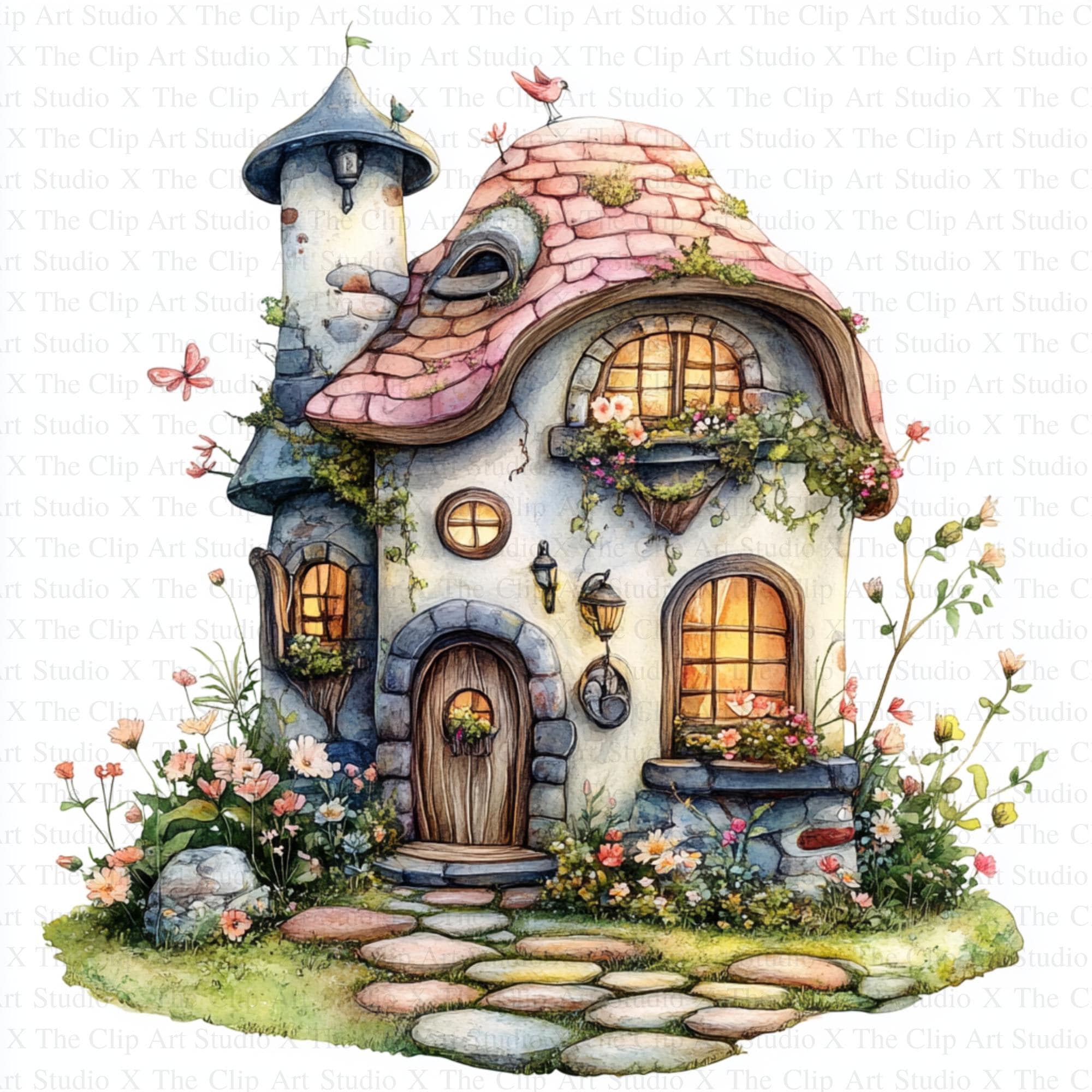 Little Fairy House Clipart 10 High Quality Jpgs Digital Download ...