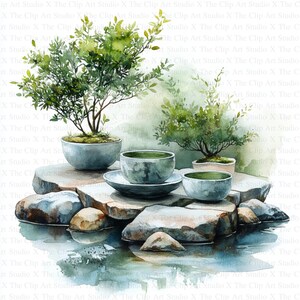 Zen Garden Clipart | 10 High Quality Jpgs | Digital Download | Digital ...