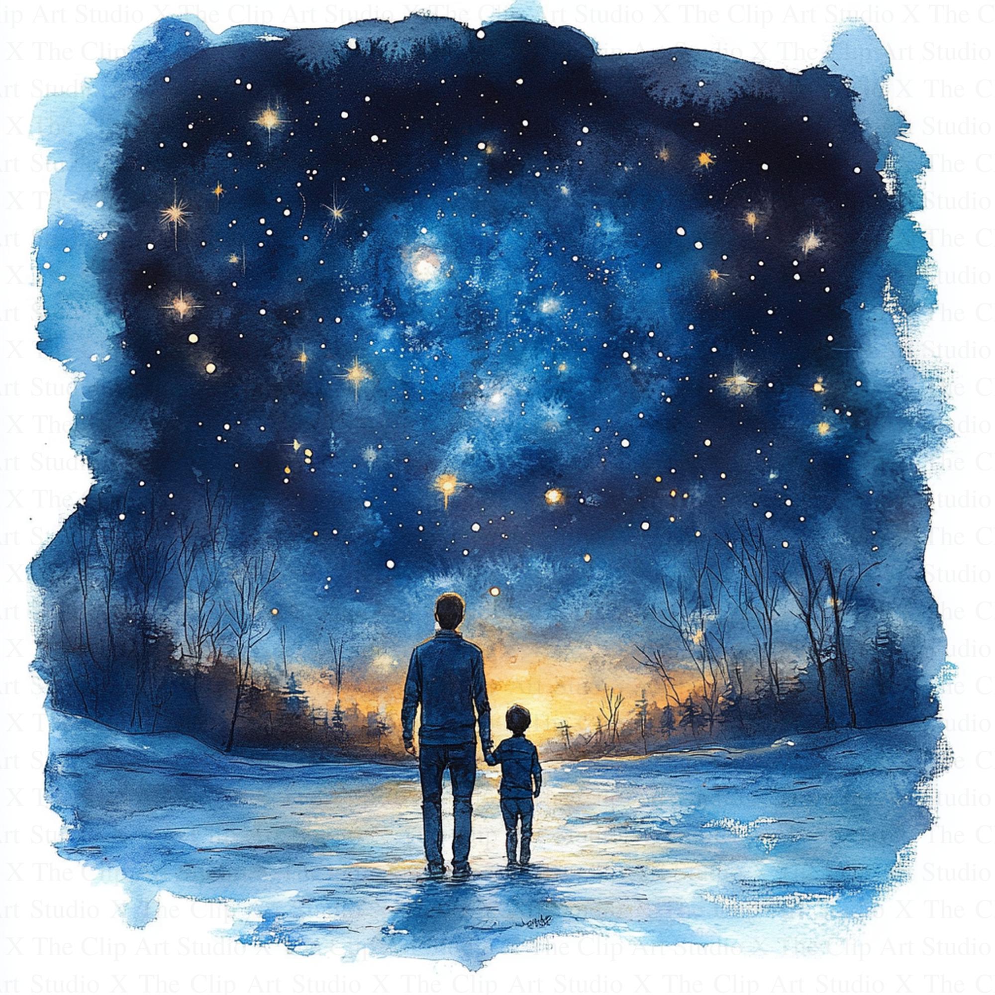 Dad and Son Clipart | 10 High Quality JPG | Digital Download ...