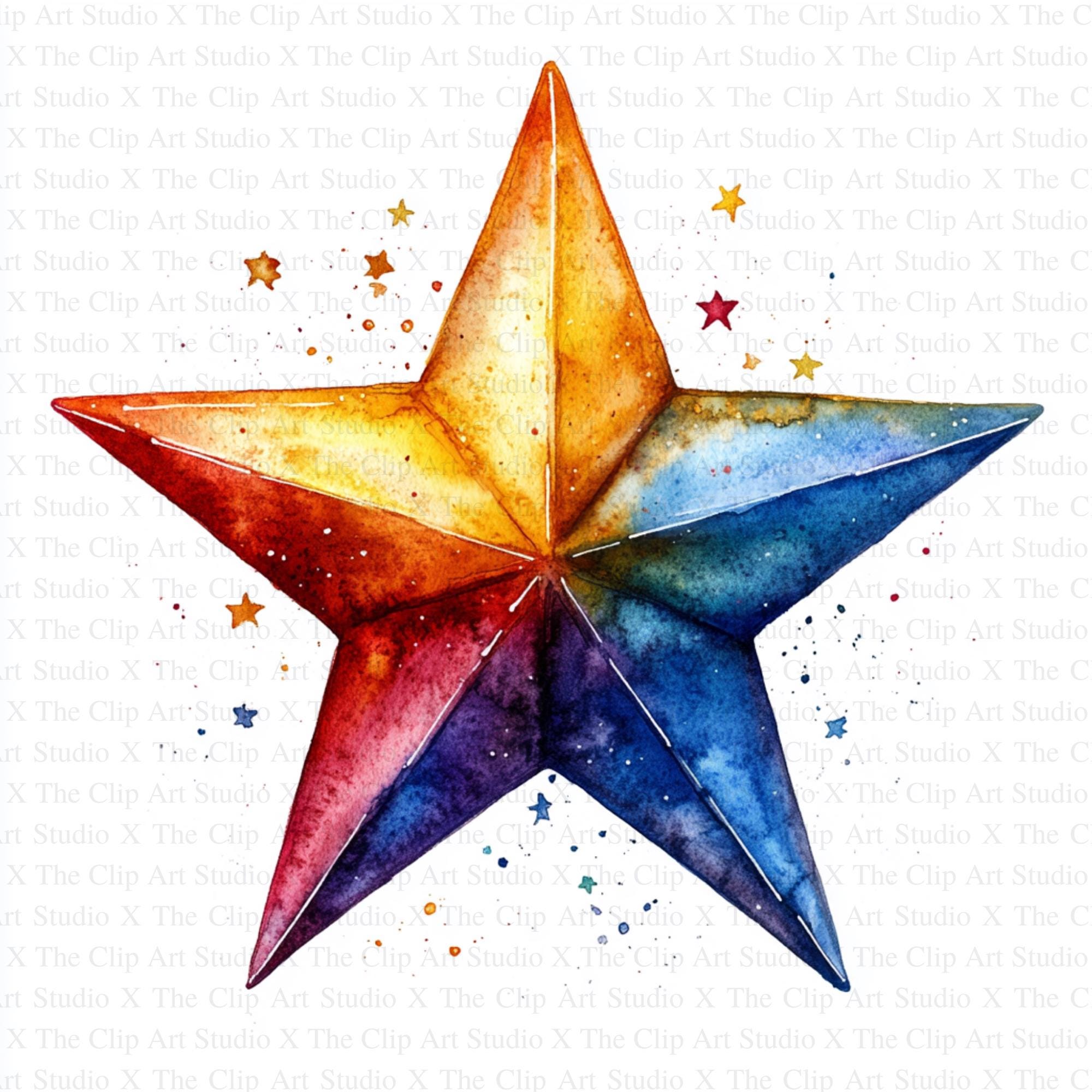 Star Clipart | 10 High Quality Jpgs | Digital Download | Card Making ...