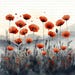 Sunset Poppy Fields Clipart | 10 High Quality Jpgs | Digital Download ...