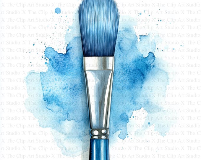 17 Paint Brushes Clipart, Watercolor Clip Art, Printable Jpgs, Instant ...