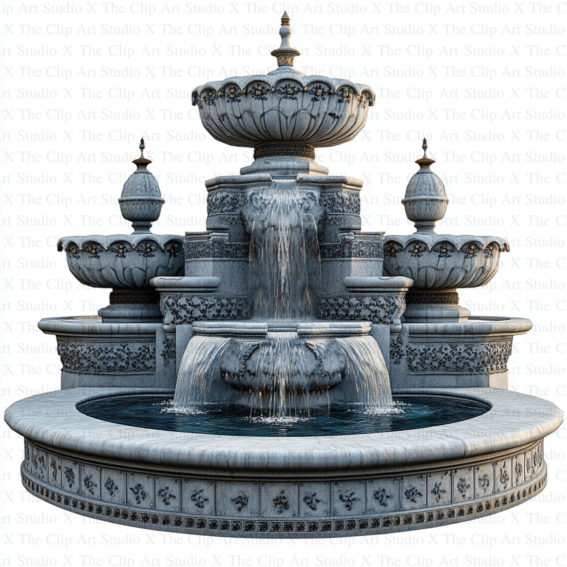 Cloister Fountains Clipart | 10 High Quality Jpgs | Digital Download ...