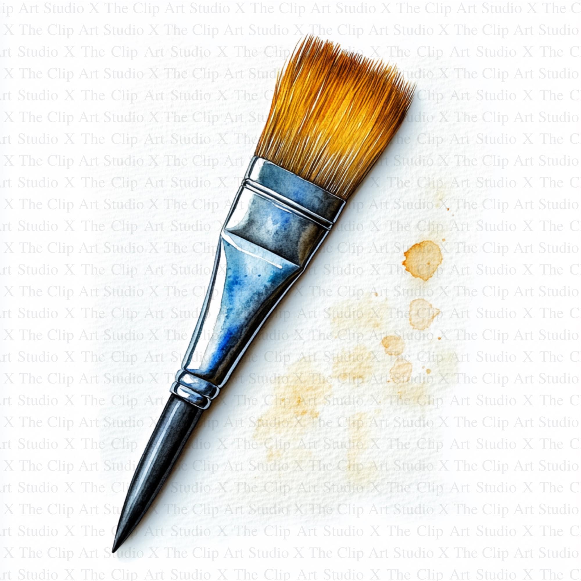 Paint Brushes Clipart | 10 High Quality Jpgs | Instant Digital Download ...