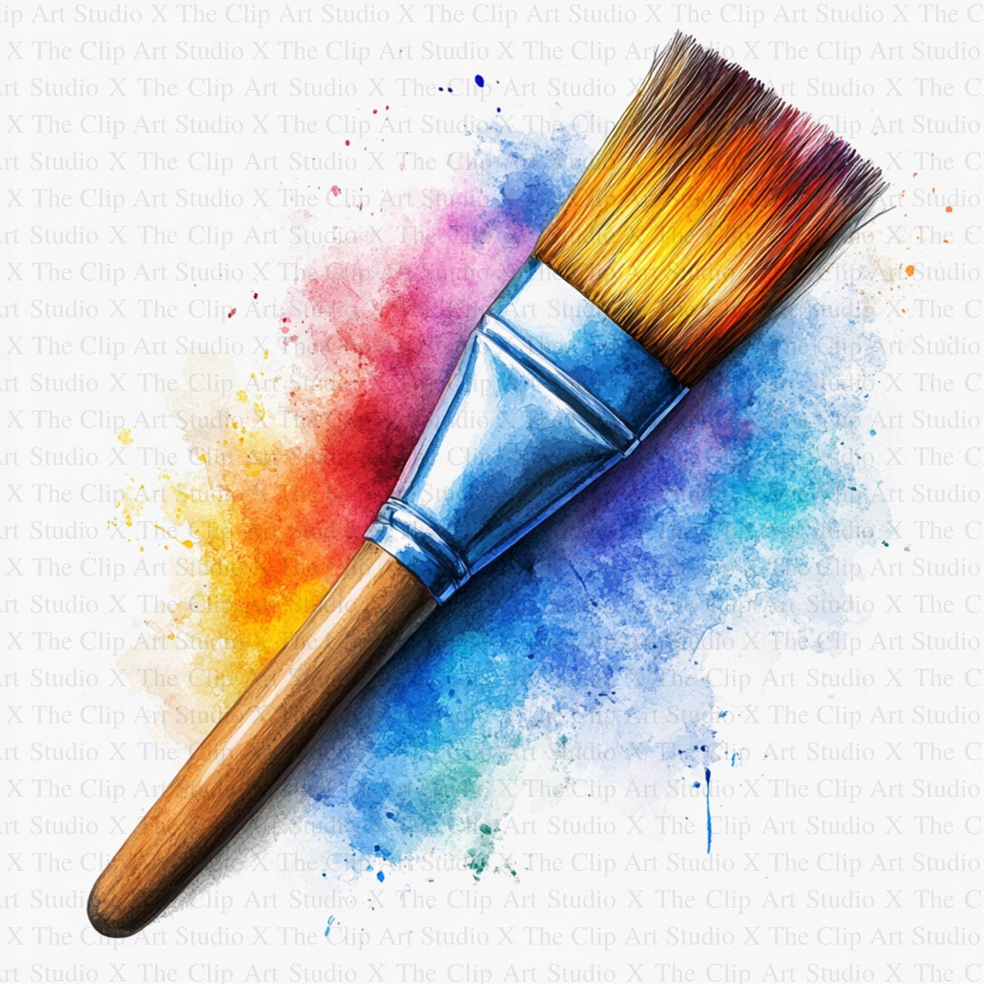 Paint Brushes Clipart | 10 High Quality Jpgs | Instant Digital Download ...