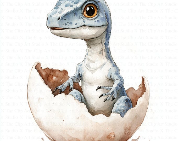 T-rex Dinosaur Hatching From Egg Clip Art Png File, Digital Download ...
