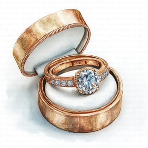 Engagement Ring Box Clipart | 10 High Quality JPG | Digital Download ...