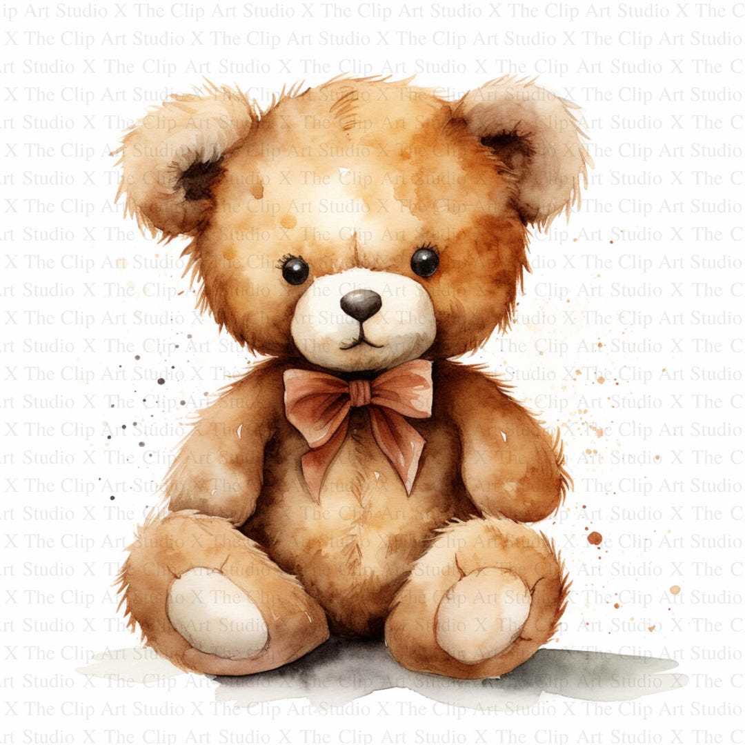 Grumpy Teddy Bear Clipart | 10 High Quality Jpgs | Digital Download ...