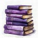 Stack of Purple Books Clipart | 10 High Quality Jpgs | Digital Download ...