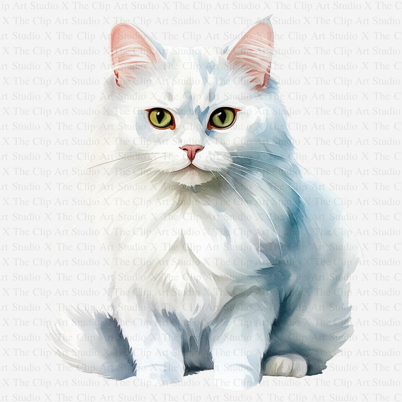 White Cats Clipart | 10 High Quality Jpgs | Digital Download | Nursery ...