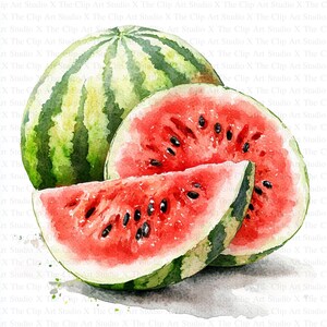 Watermelon Clipart | 10 High Quality Jpgs | Nursery Art | Card Making ...