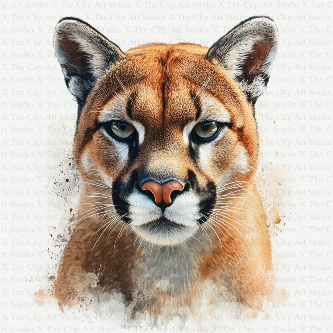 Cougar Clipart | 10 High Quality Jpgs | Digital Download | Card Making ...