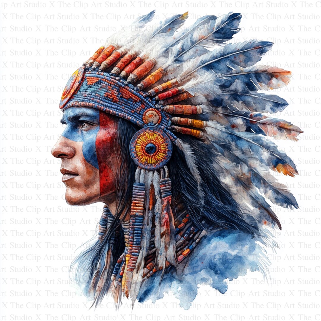 Native American Head Dress Clipart | 10 High Quality Jpgs | Digital ...