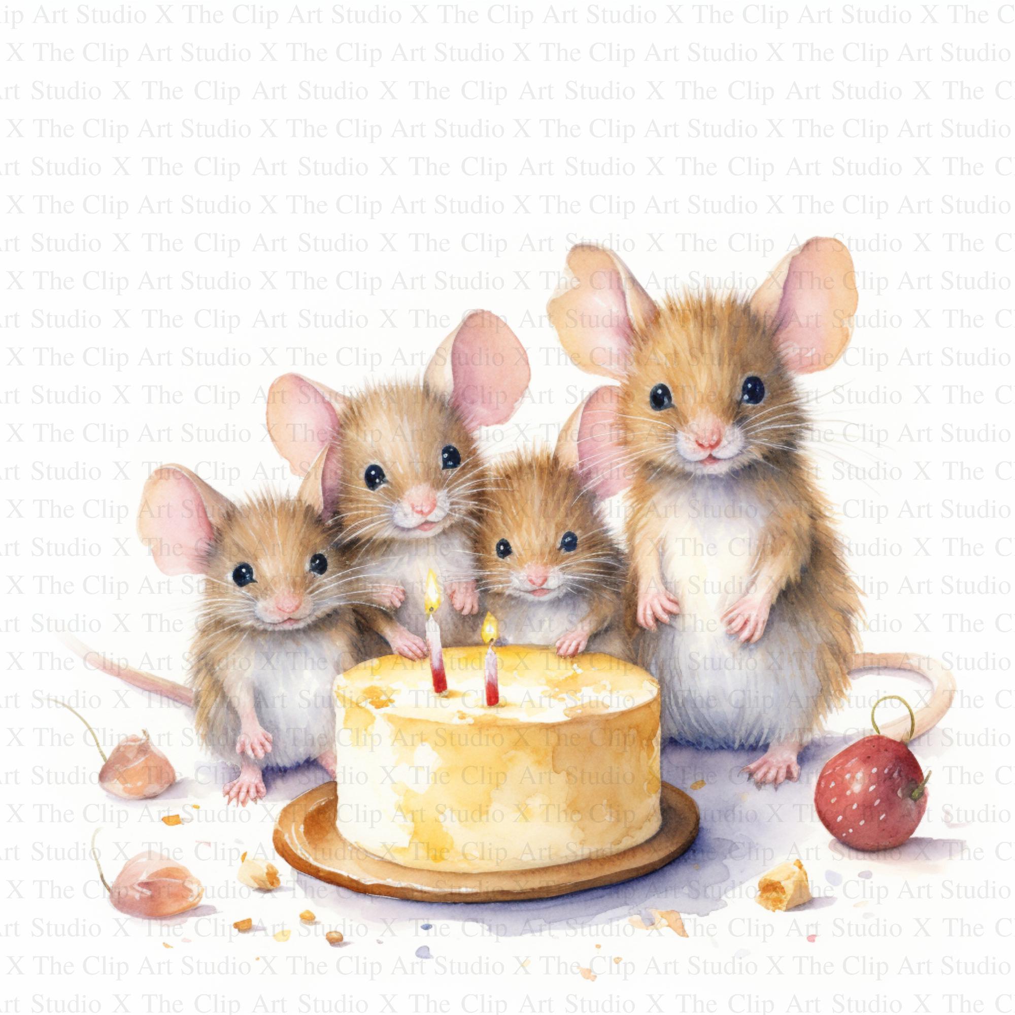 Mice Family Party Clipart 10 High Quality JPG Digital Download Paper ...