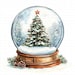 Christmas Tree Snow Globe Clipart | 10 High Quality JPG | Digital ...