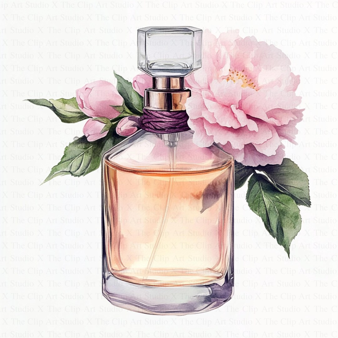Floral Perfume Bottle Clipart | 10 High Quality Jpgs | Digital Download ...